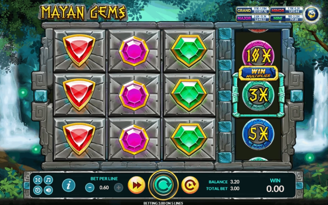Mayan Gems เกมสล็อต XO ดูรายละเอียดเกม SLOTXO Mayan Gems